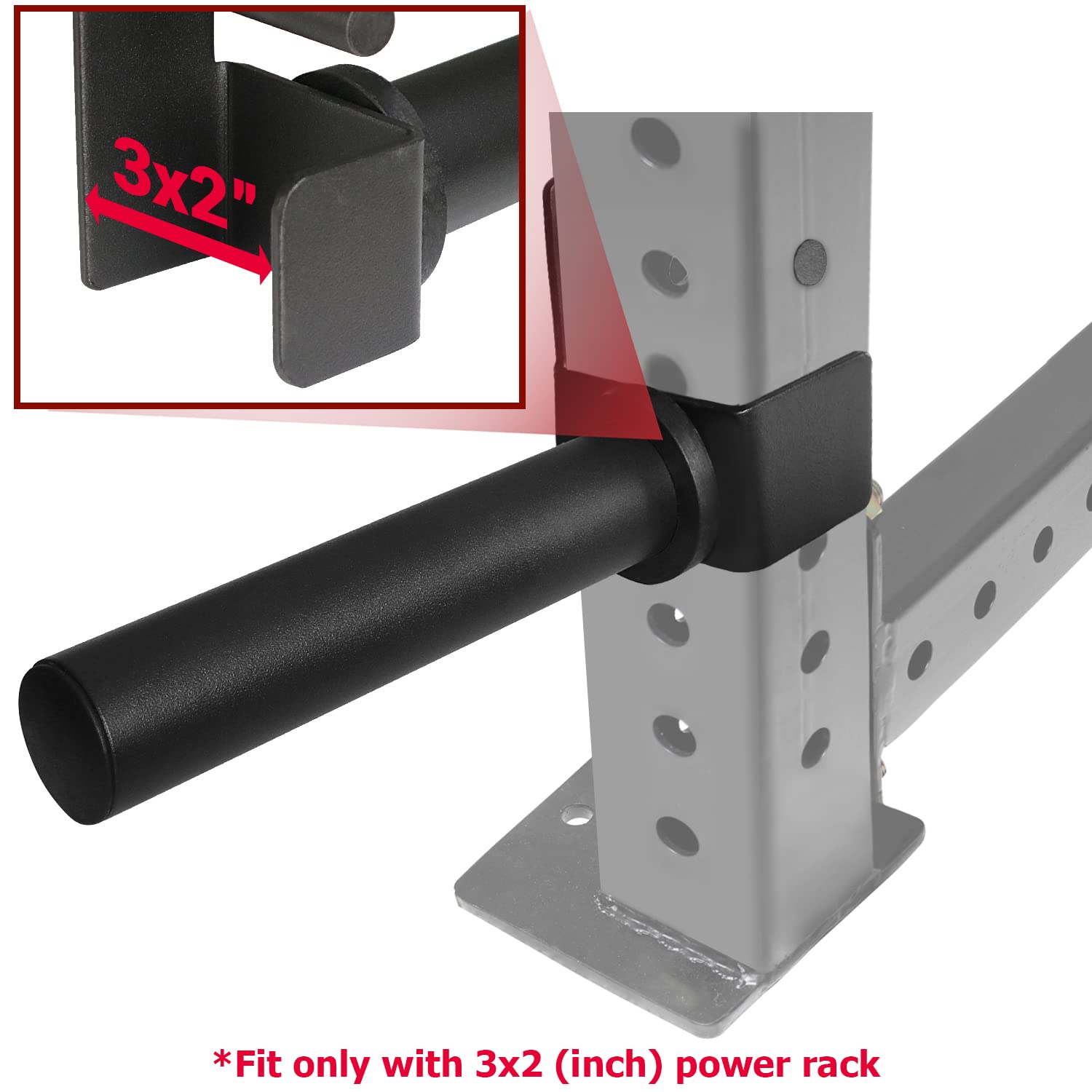 A2ZCARE Weight Plate Holder - Attachment Power Cage Rack for Power Rack - Weight Plates Storage Fit 2-inch Olympic Weight Plates (Weight Plate Holder for Rack 3x2 (inch) - Pair)