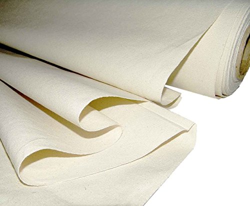 AK TRADING CO. AK Trading 63" Wide Unprimed Cotton Canvas Fabric 7oz Natural Duck Cloth, x 1 Yard