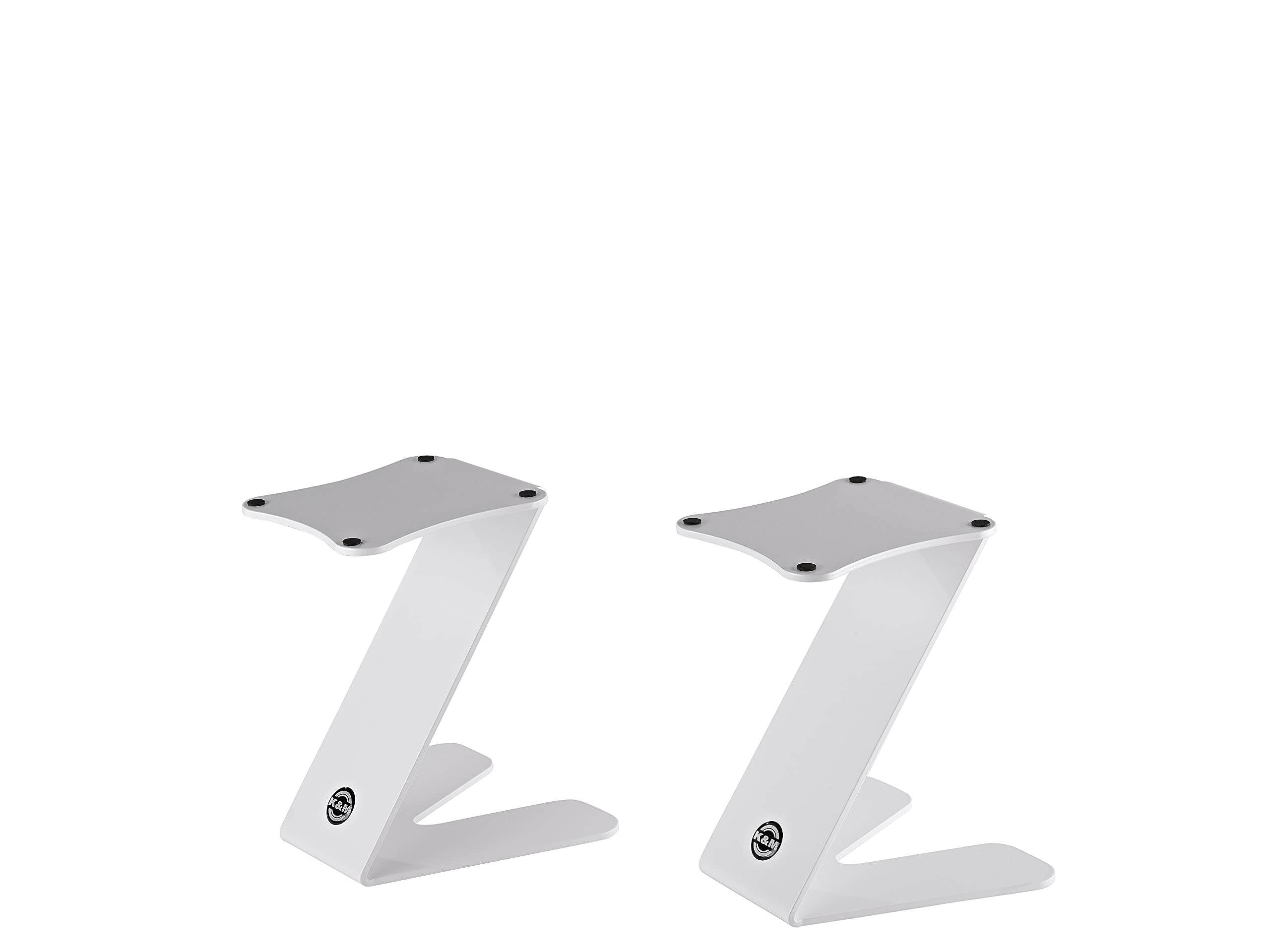 K&M 26773 Desktop Monitor Stand, Z Stand, Color: White