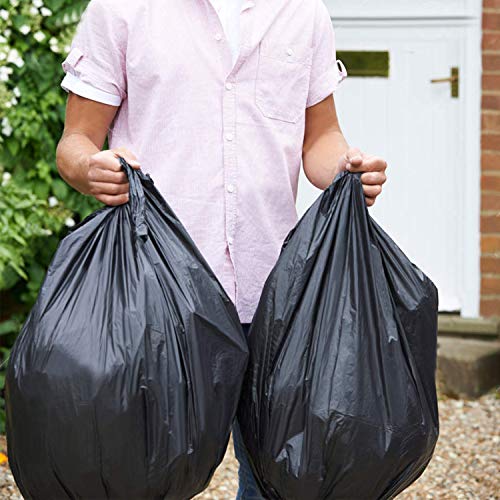 65 Gallon Trash Bags,25 Pack Extra-large Black Heavy Duty Trash Can Liners,Trash bags Garbage Bags for Indoor and Outdoor Use