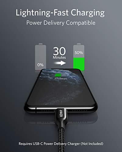 Anker USB C to Lightning Cable (6ft) Powerline+ III MFi Certified Lightning Cable for iPhone 13 13 Pro 12 Pro Max 12 11 X XS XR 8 Plus, AirPods Pro, Supports Power Delivery (Black)