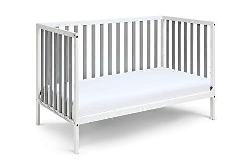 Baby Cache Deux Remi Island 3-in-1 Convertible Crib (Do Re Me) White & Gray