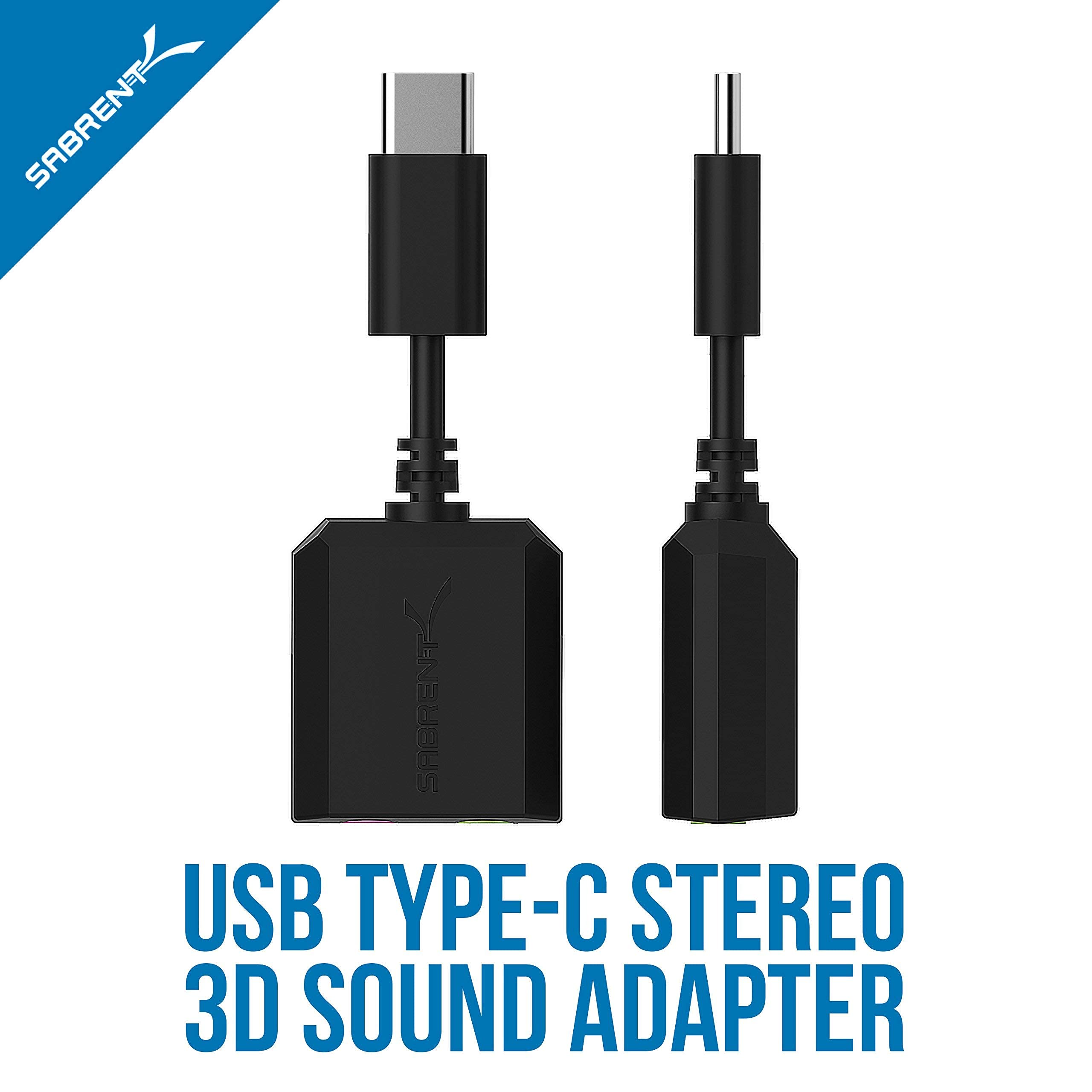 Sabrent 5 in 1 USB C Multi-Port HUB + USB Type-C External Stereo Sound Adapter