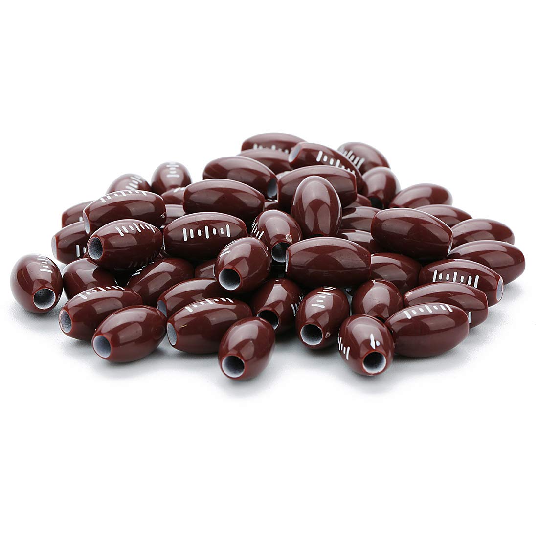 100 Pcs Football Beads 12mm Sports Pony Beads