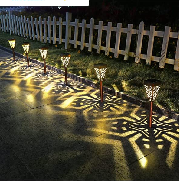 6 Pack Solar Pathway Lights Outdoor Yard Decoration Solar Led Landscape Lights Waterproof Outdoor Solar Lights for Garden Landscape Path Yard Patio Driveway Walkway
