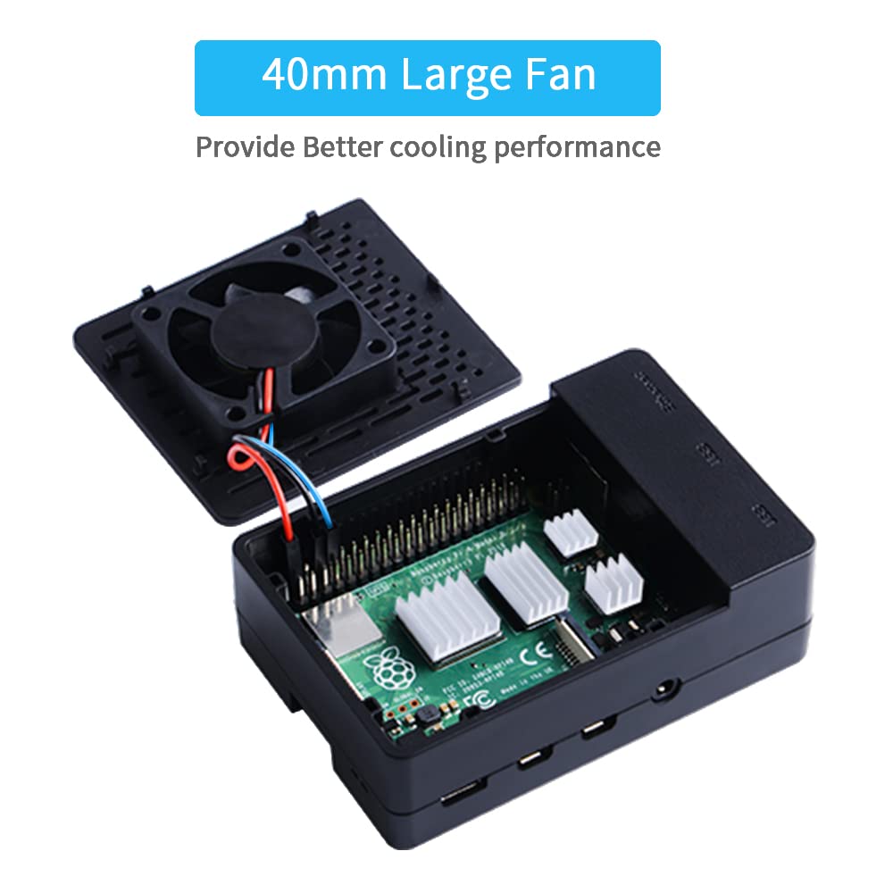GeeekPi Case with PWM Fan for Raspberry Pi 4, 18W 5V 3.6A Power Supply for Raspberry Pi 4, Heatsinks, 64GB Preloaded (RPI OS) Card, Card Reader, Micro HDMI Cable, for Raspberry Pi 4 8GB/4GB/2GB/1GB