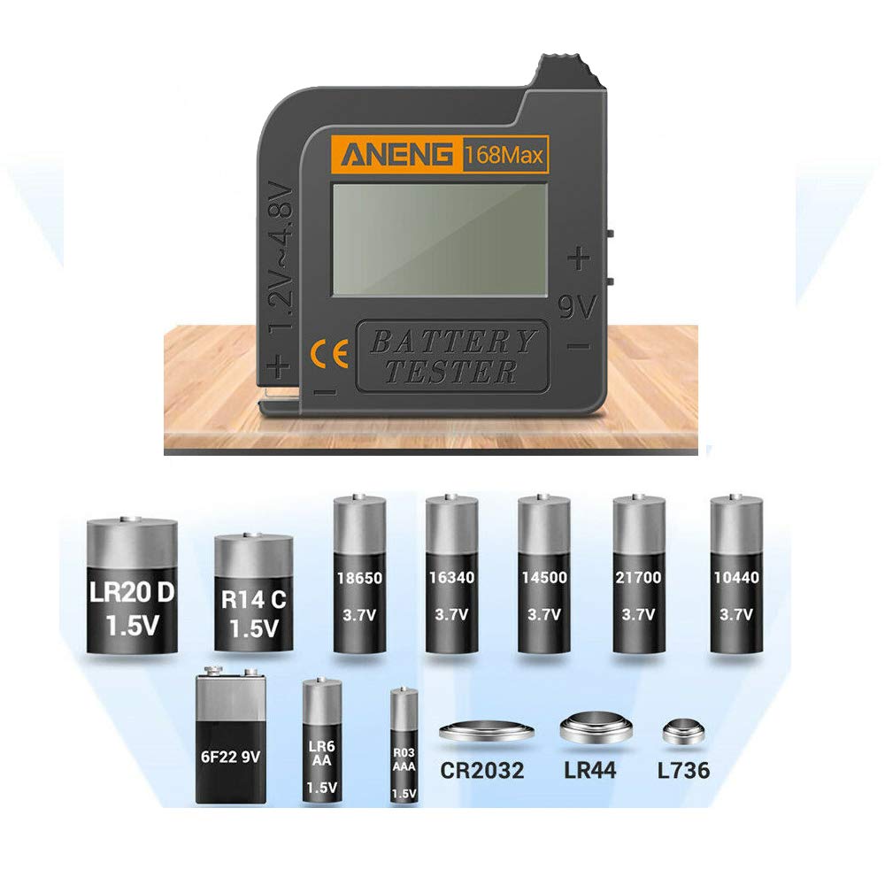 New Generation Universal Digital LCD Battery Tester for AA AAA C D 9V Button Cell