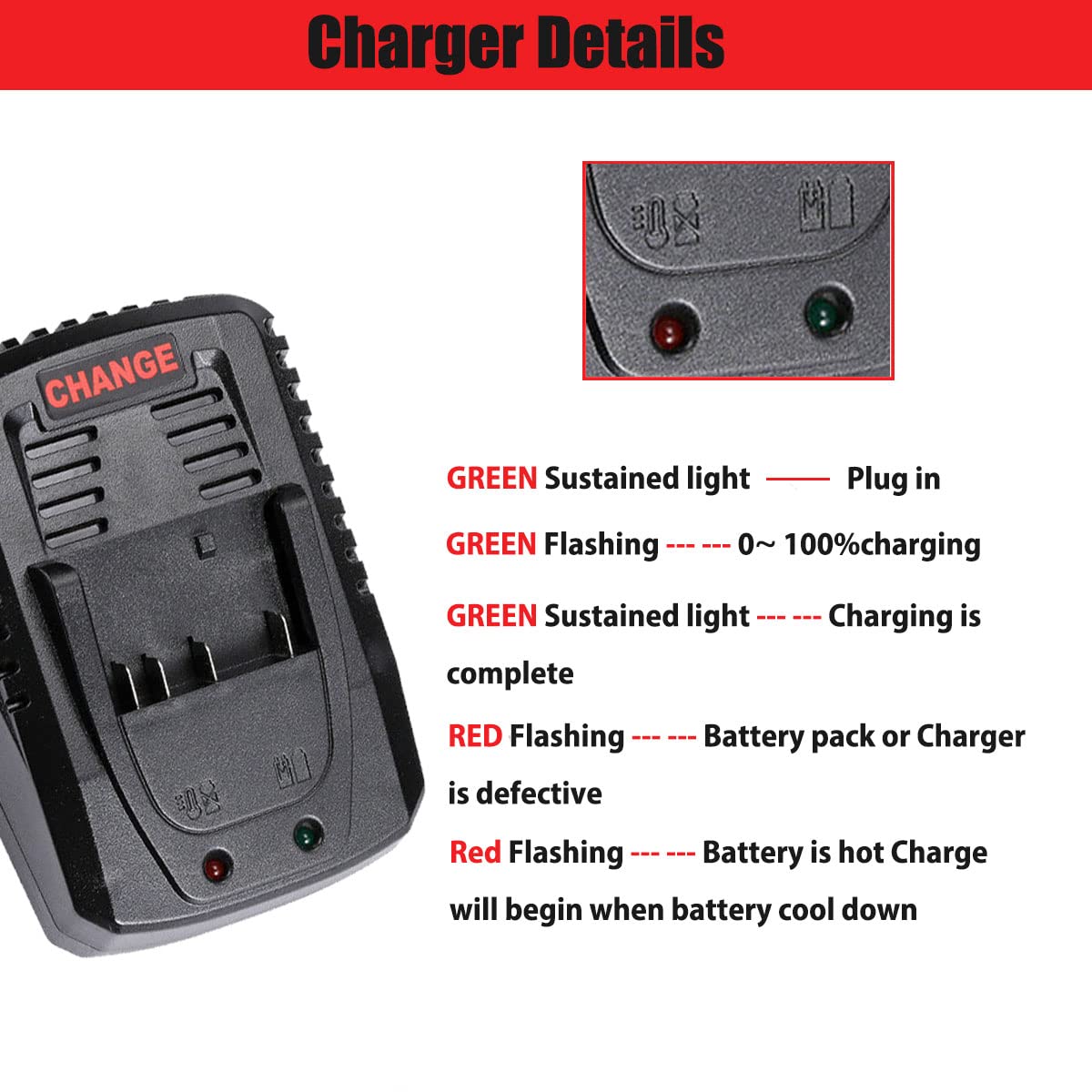 2Pack 18V 5.0Ah BAT609 Battery and 14.4V ~ 18V Li-ion battery Charger Replacement for Bosch 18V Battery BAT609 BAT610 BAT610G BAT612 BAT618 BAT618G BAT619G Cordless Power Tools Battery