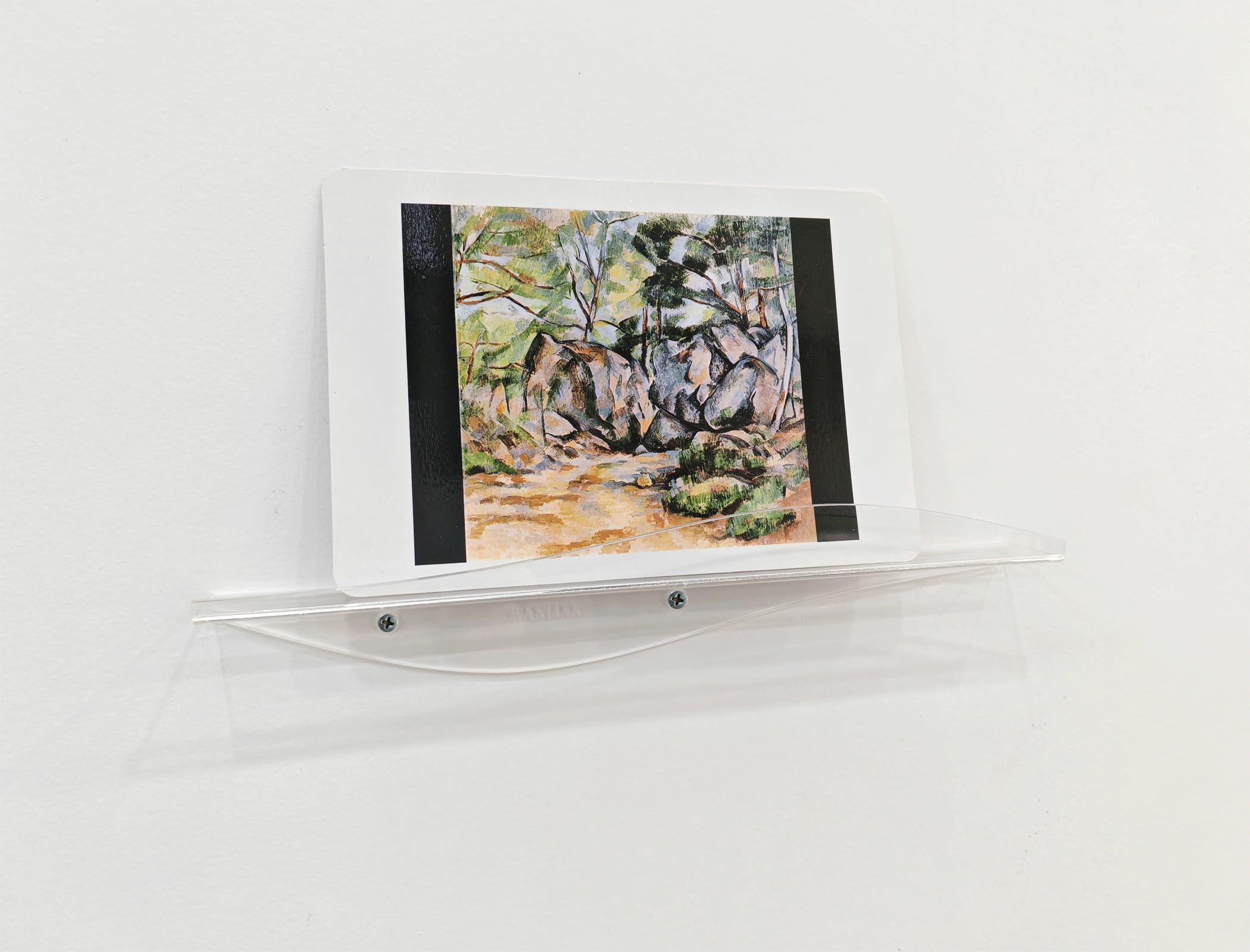 12'' Transparent Acrylic Wall Bookshelf Display Stand, Wall Mounted Storage Rack, Character Statue Picture Display Stand, Photo Frame Storage Rack, Wall Mounted Bookshelf, Cosmetics Display Cabinet