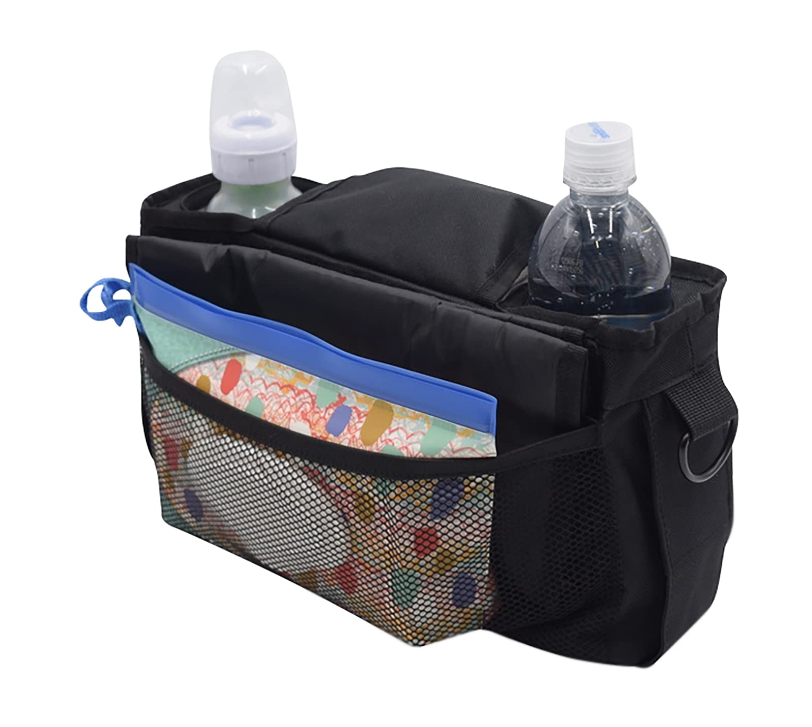 Kool-ala Mama, Universal Stroller Organizer with Insulated Cup Holders, Bonus Bag Hook & Diaper Changing Pad, Stroller Caddy, Detachable Wallet, Fits Bugaboo, Baby Jogger, Britax, Uppababy, Graco