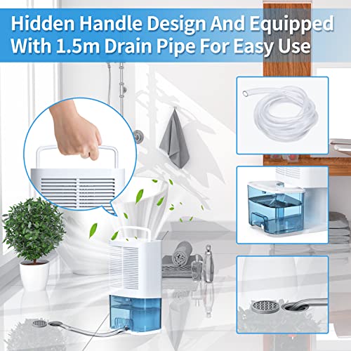 68oz 7900 Cubic Feet(810 Sq.ft)Dehumidifiers for Home Bathroom Room Basements,Quiet Dehumidifier With Drain Hose & Auto Shut Off, Portable Small Dehumidifiers for Bedroom Closet RV