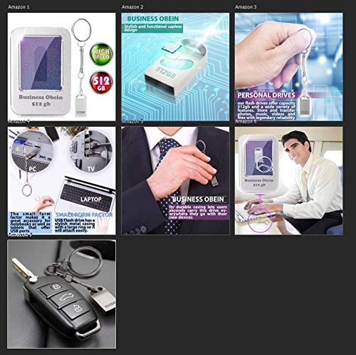USB Flash Drive Mini | 512 GB Memory Stick | USB 2.0 Flash Drive | Metal Casing | Portable Thumb Drive | Lightweight with Large Capacity | Reliable and Stable Storage Capacity | Supports All OS |