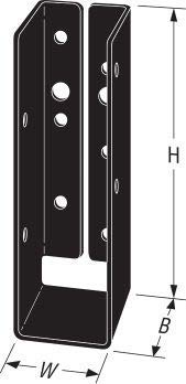 Simpson Strong Tie APLH26 Outdoor Accents 2-inch by 6-inch Concealed-Flange Light Joist Hanger, Steel, 1.75-inch (Pack of 2)