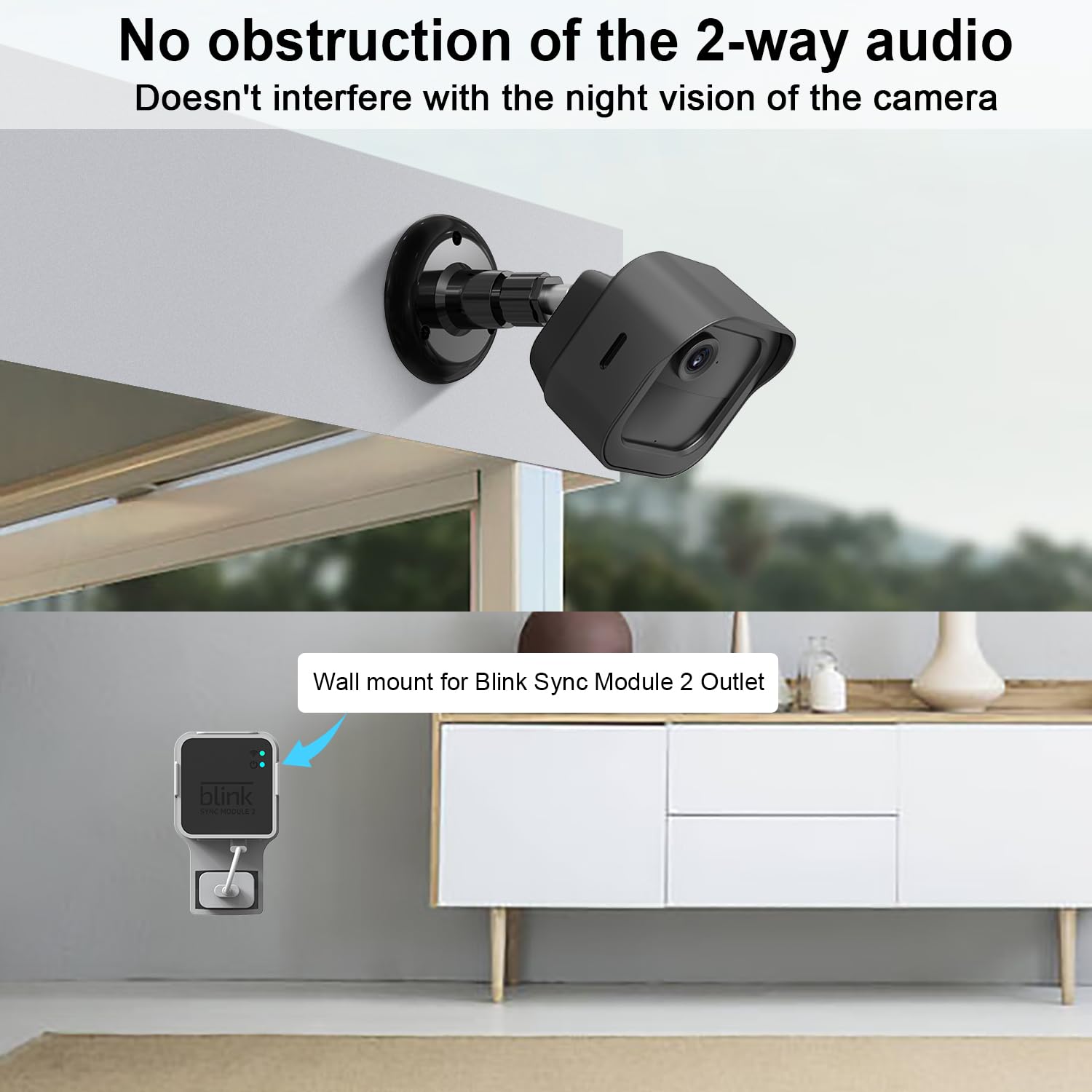 3 Pack Wall Mount for Blink Outdoor 4 (4th Gen) with Weatherproof Protective Housing and Blink Sync Module 2 Mount (Blink Camera & Sync Module is Not Included,)