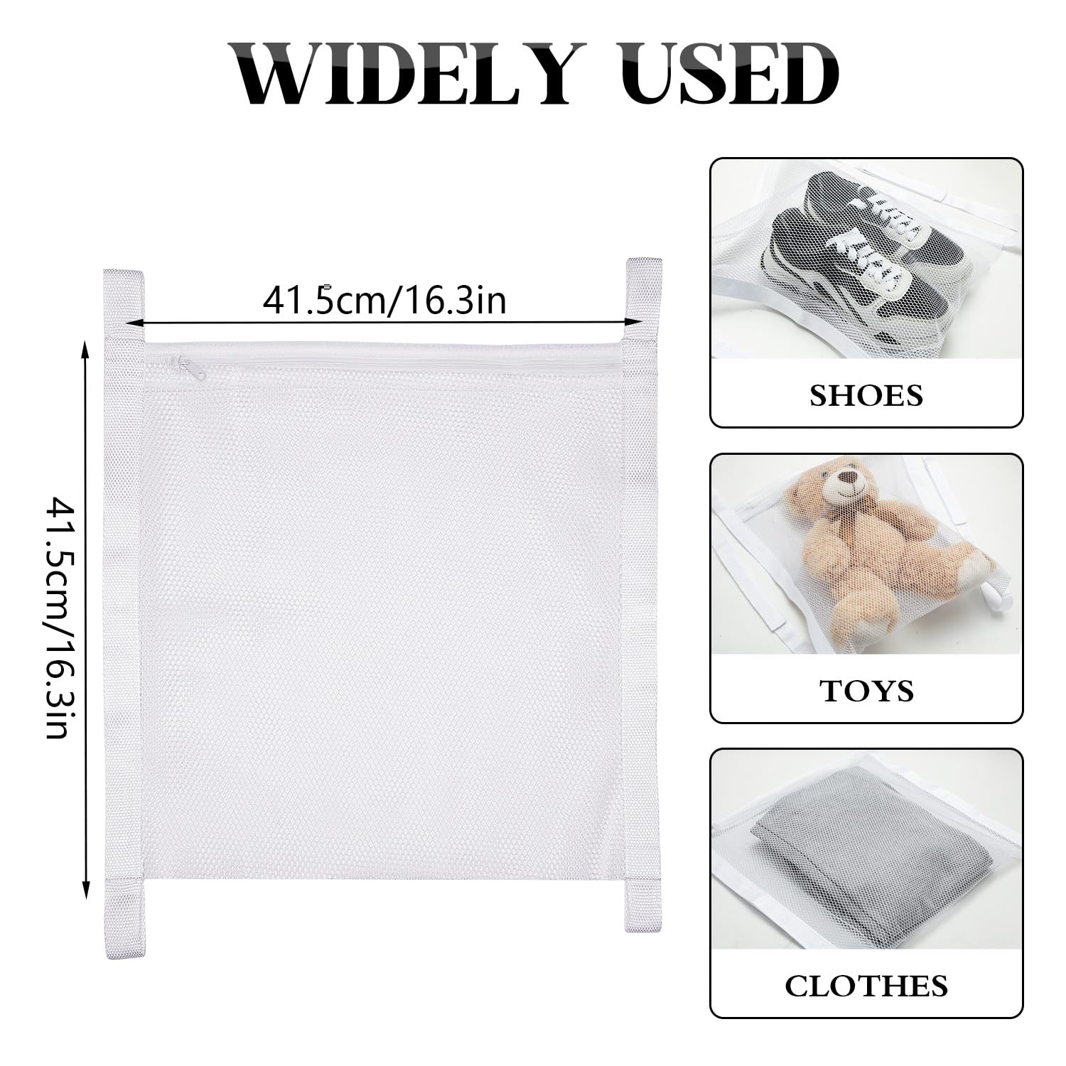2 Pack Shoe Dryer Rack inside Dryer, 16.3x16.3 Inch, Shoe Dryer Bag, Sneaker Dryer Bag with Zipper and Strap for Most Dryers Door