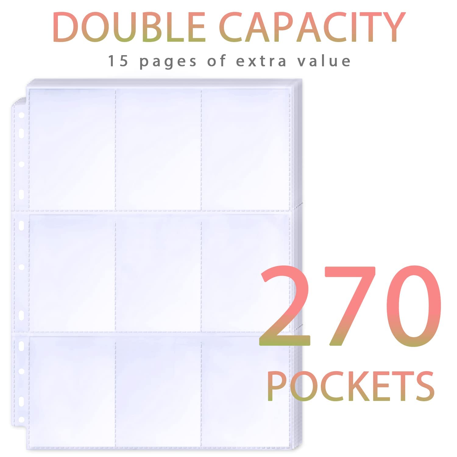30 Pack A5 Mini 3 Ring Binder Photo Sleeves (15 Pack)
