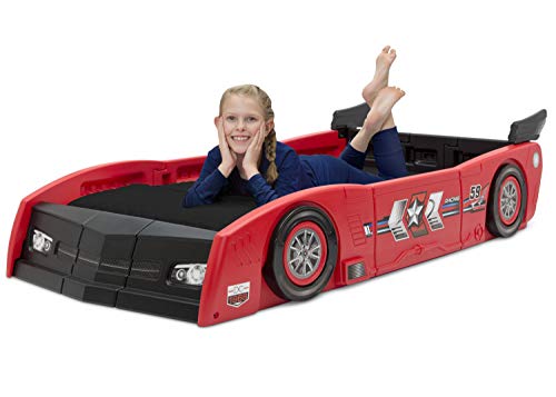 Delta Children Grand Prix Race Car Toddler-to-Twin Bed, Red