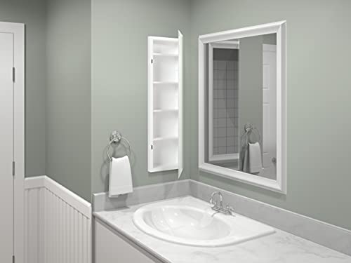 American Pride, 12 x 36 in, Frameless Beveled Mirror Medicine Cabinet, 12 in. x 36