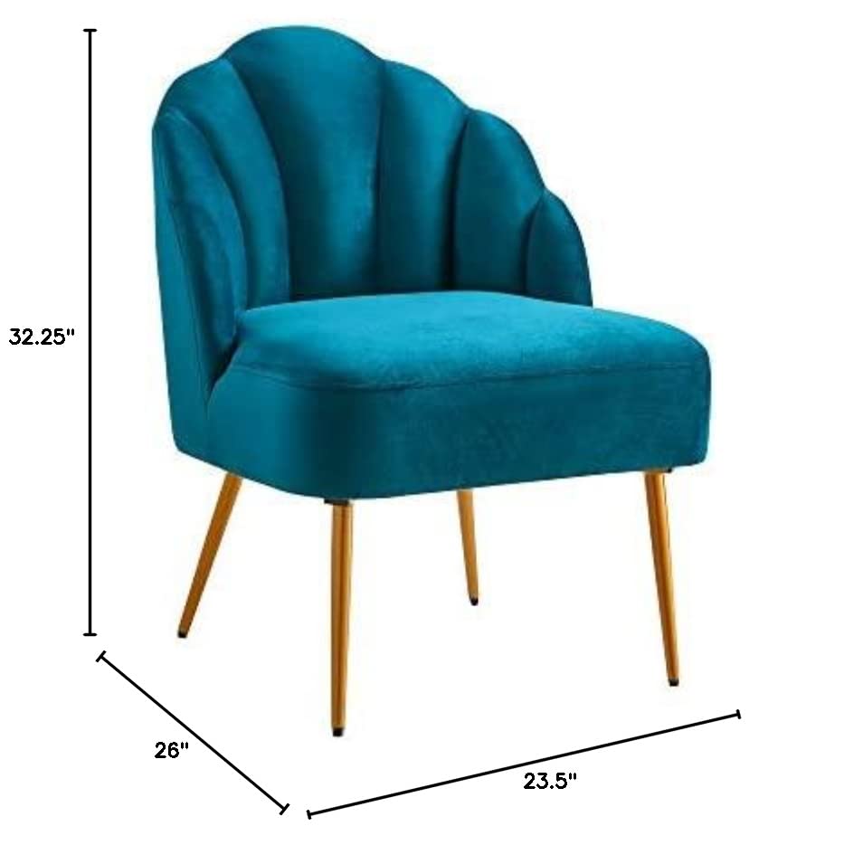 Ball & Cast Accent Chair, 23.5"W x 25"D x 32.25"H, Teal