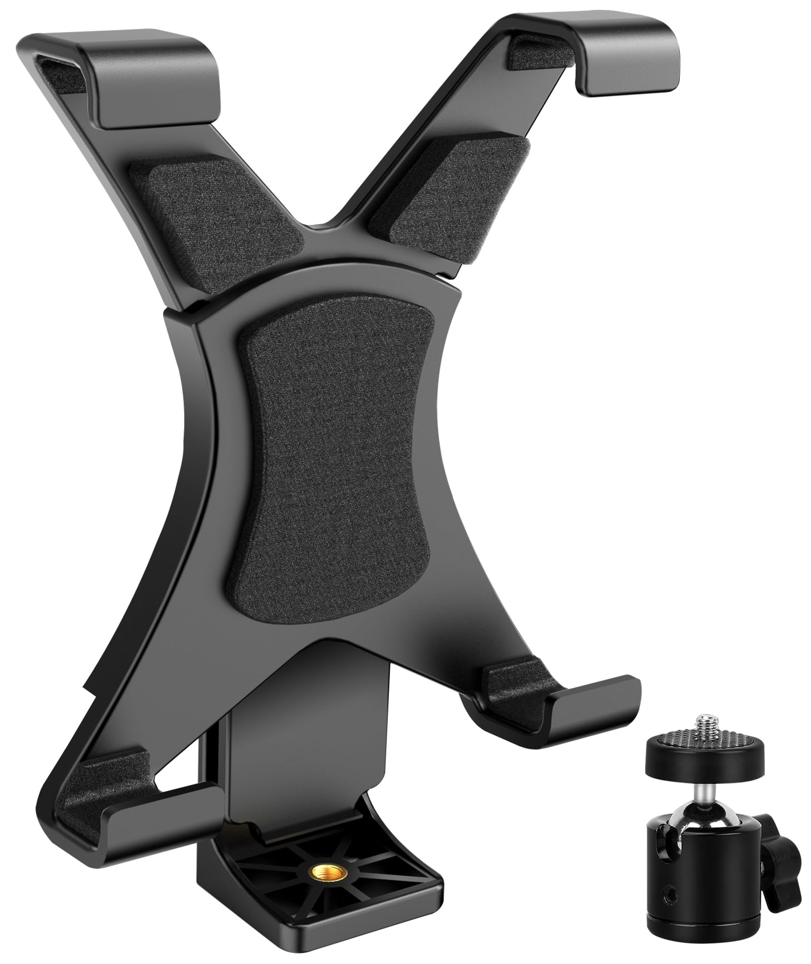 6amLifestyle iPad Tripod Mount Adapter with 360° Rotatable Ball Head, iPad Holder for Tripod, Fits 5” to 7.9” Tablets for Video Recording, Compatible with iPad Mini, Air, Pro 9.7/10.5/11