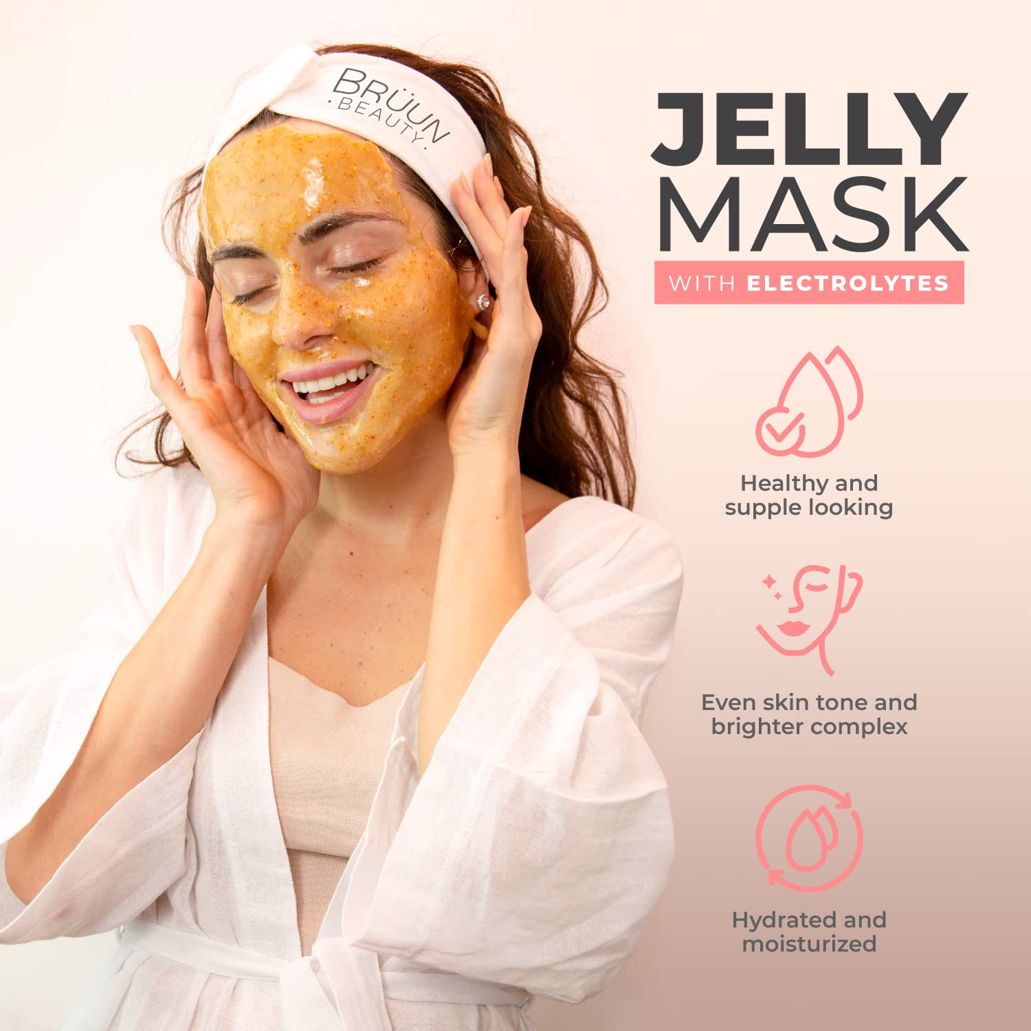 BRÜUN Peel-Off Jelly Mask Hydrating Premium Modeling Rubber Mask Spa Set - 10 Treatments (24k Gold, Lavender, Kiwi, Peppermint, Egyptian Rose, Matcha, Chamomile, Tea tree, Jazmine)