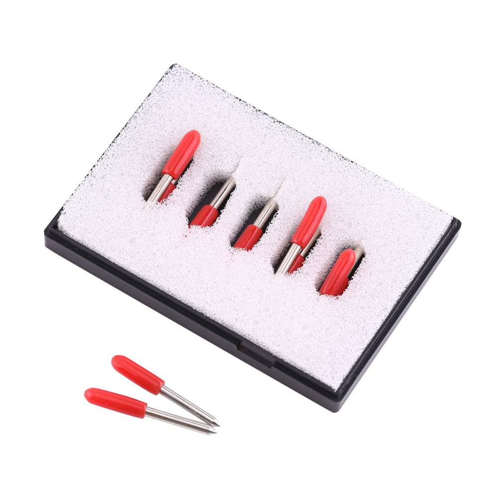 10Pcs Cutting Knife 30/45/60 Degree Plotter Cutter Blades Cemented Carbide GCC Cutter Cutting Plotter Blade Replacement Cutter Blades (45°)
