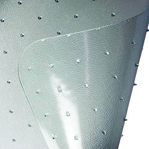 Amazon Basics Polycarbonate Office Chair Mat with Lip for Low to Medium Pile Carpet, Rectangular, Clear, 47" x 35"