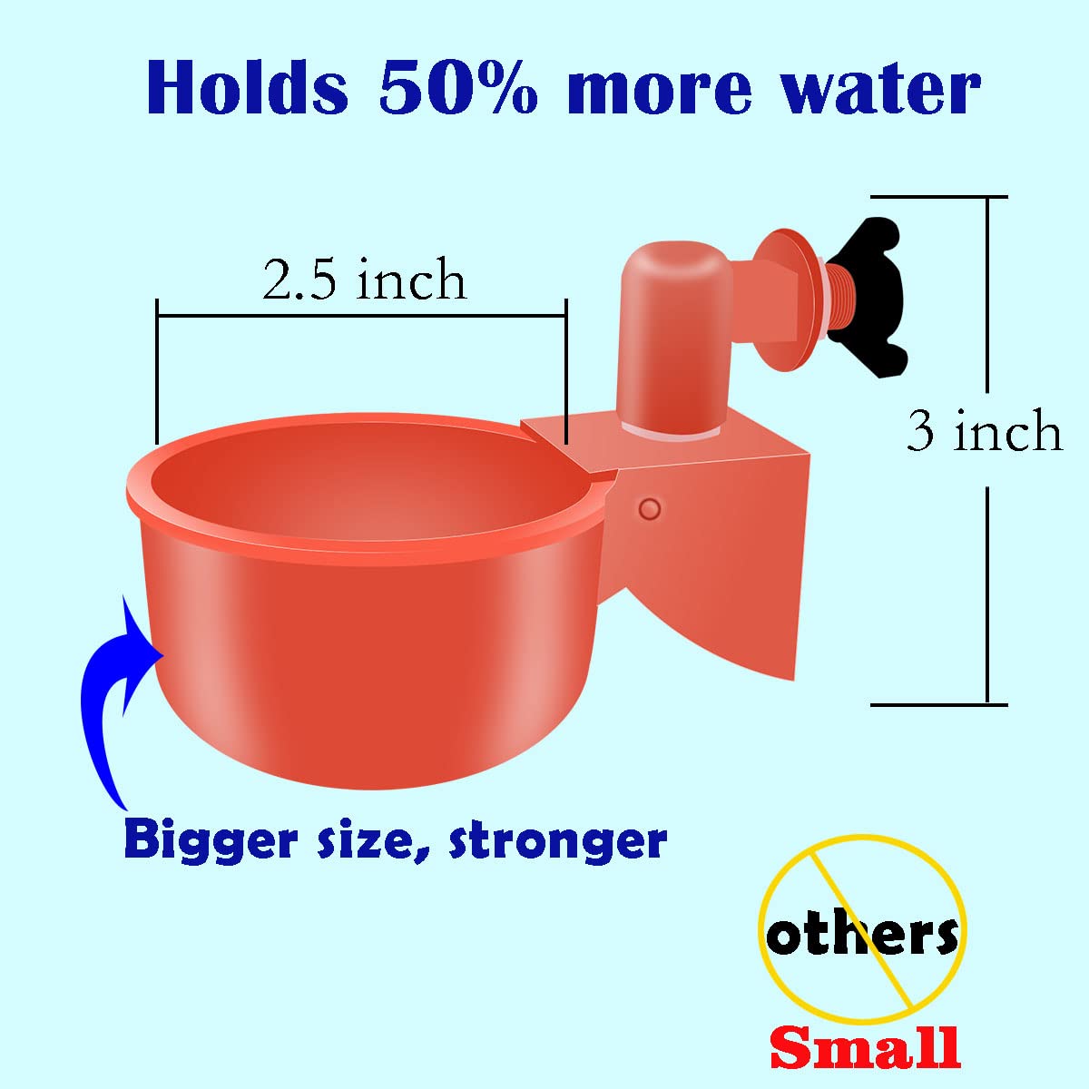 12 PCS Chicken Waterer,Chicken Water Cups,Chicken Feeder, No Waste Automatic Chicken Waterer, Keep It Clean Poultry Watering Cups,Free from Pollution Chicken Water Cup