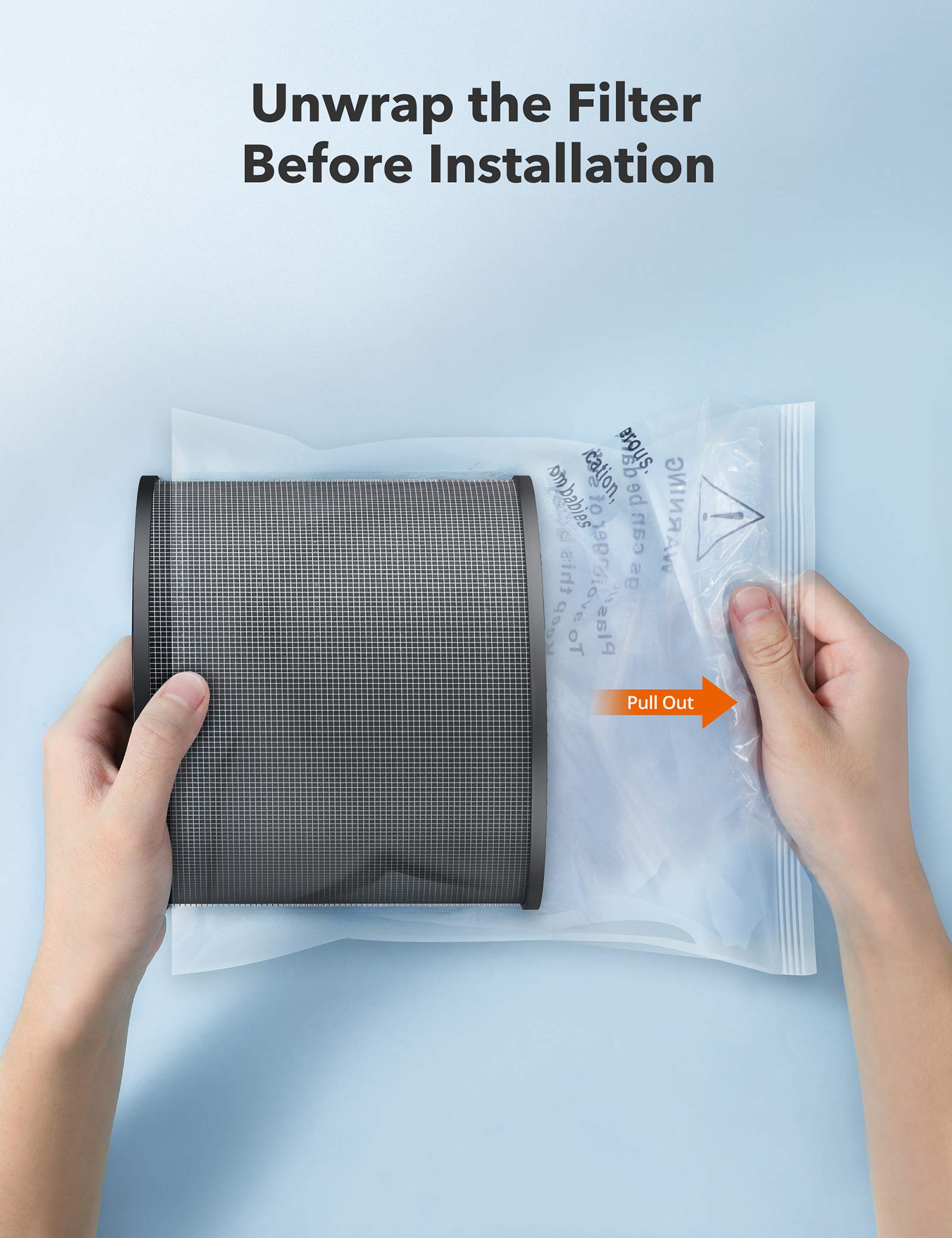 AP006 HEPA Replacement Filters Compatible with White Black AP006 Air Purifiers, 3-in-1 H13 True HEPA with Activated Carbon Pre-Filter