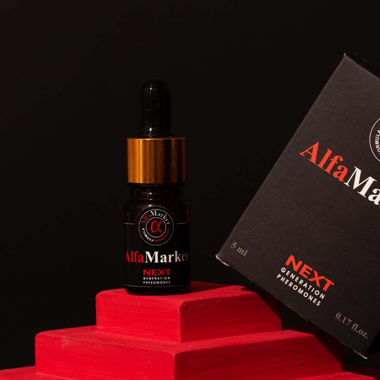 ALFAMARKER Pheromone Cologne for Men - Pheromones Oil Perfume for Men - Feromonas para Hombres - Alluring Fragrance - Premium Scent - 5ml Travel Size Dropper