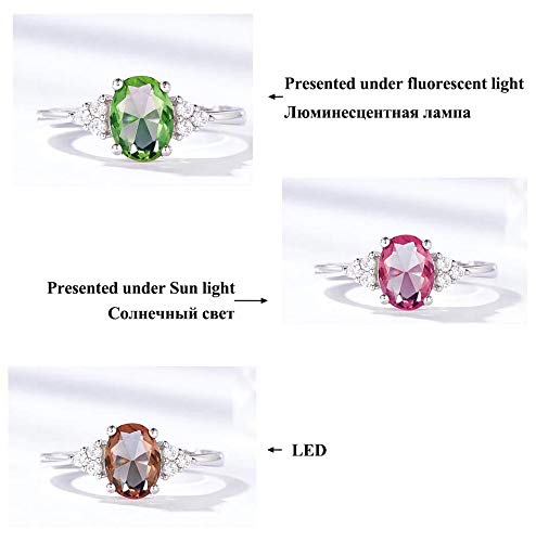 Bansriracha Diaspore Zultanite Gemstone Ring for Women Solid 925 Sterling Silver Color Change Ring for Wedding Engagement Jewelry (10)