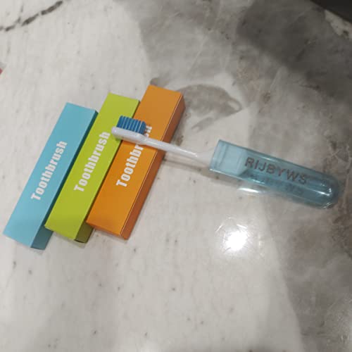RIJBYWS 4PCS MINI Travel Toothbrushes, On Fhe Folding Toothbrushes [non-electric], Does Not Hurt The Gums,Suitable for Travel, Camping, School, Home (3.9 inches after folding)