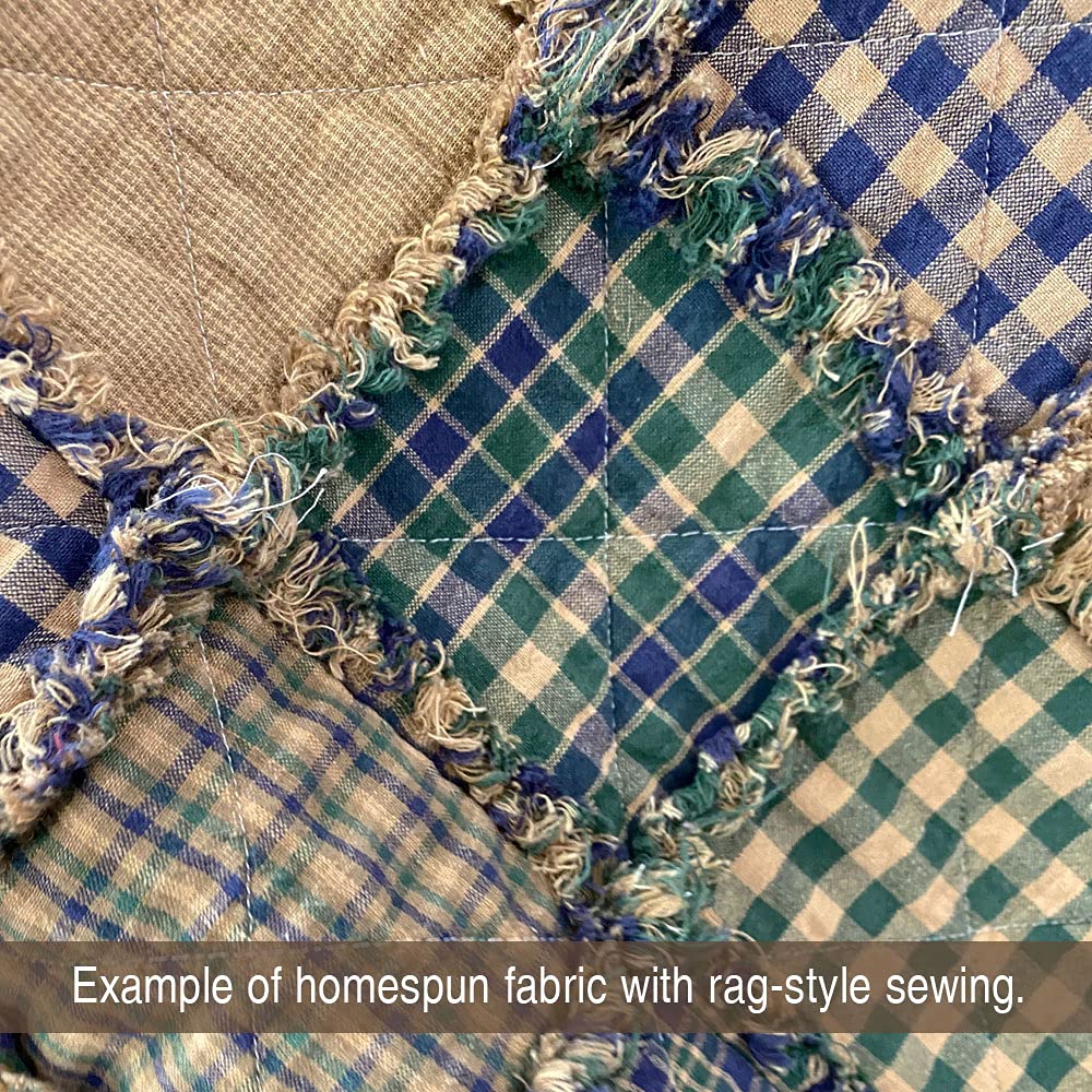 40 Cozy Charm Pack, 6 inch Precut Cotton Homespun Fabric Squares by JCS