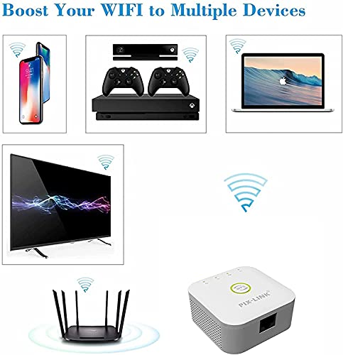 WiFi Extender, WiFi Range Extender, WiFi Booster Covers Up to 8000 Sq.ft and 32 Devices, WiFi Extenders Signal Booster for Home WiFi Repeater to Extend Range of Wireless Internet
