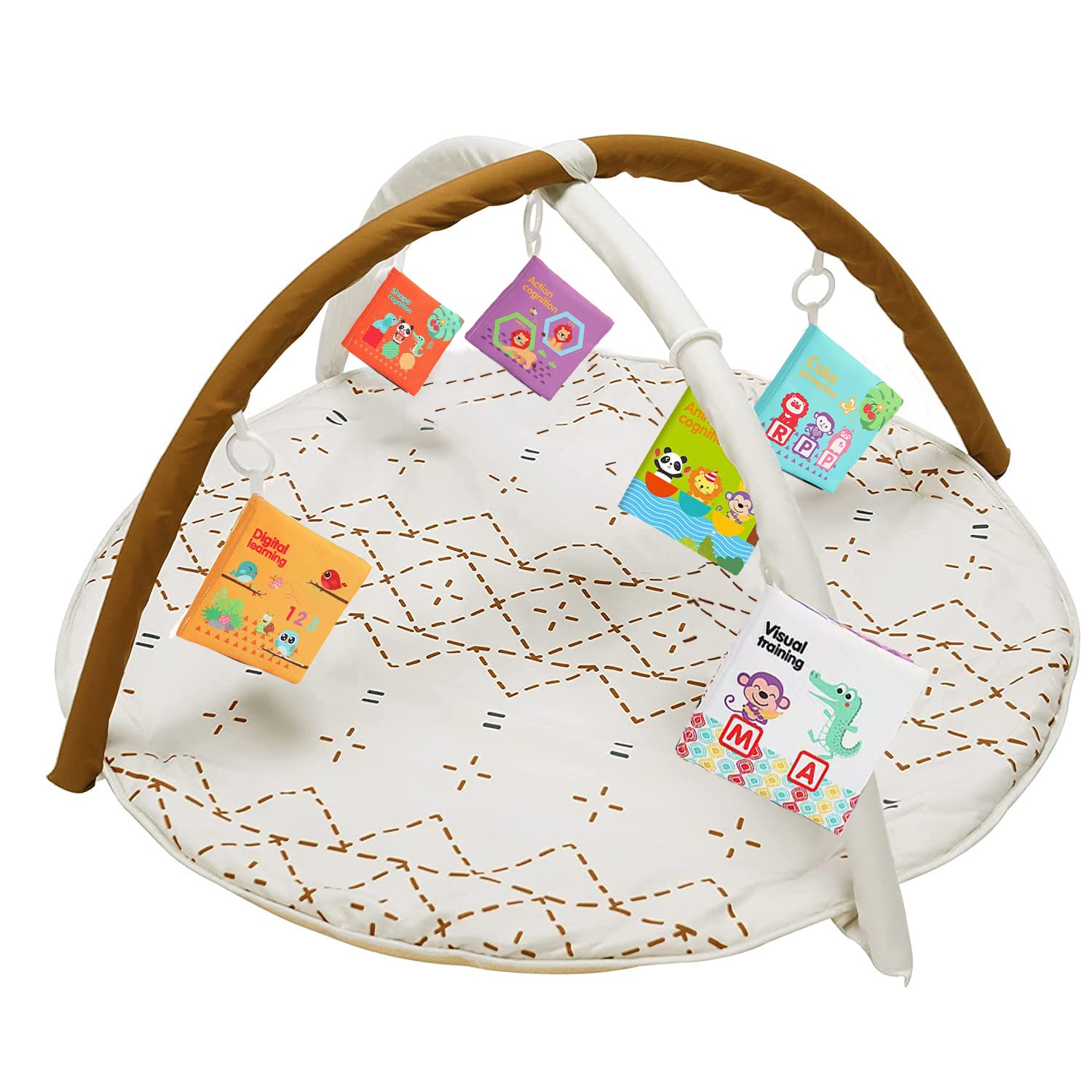 6 Soft Cloth Book Touch and Feel Baby Books Toys 0-24 Months, Crinkle Baby's First Fabric Book Activate Visual & Brain for Newborn, Toddler and Infant Early Education Cognition Busy Book