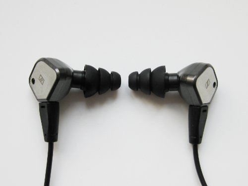 6pcs Small (S) Black Soft Triple Flange Replacement Eartips Earbuds Set Compatible with Sennheiser IE Series, CX Series, CXC Series, CXL Series, OCX Series, and MM Series in Ear Earphone Headsets
