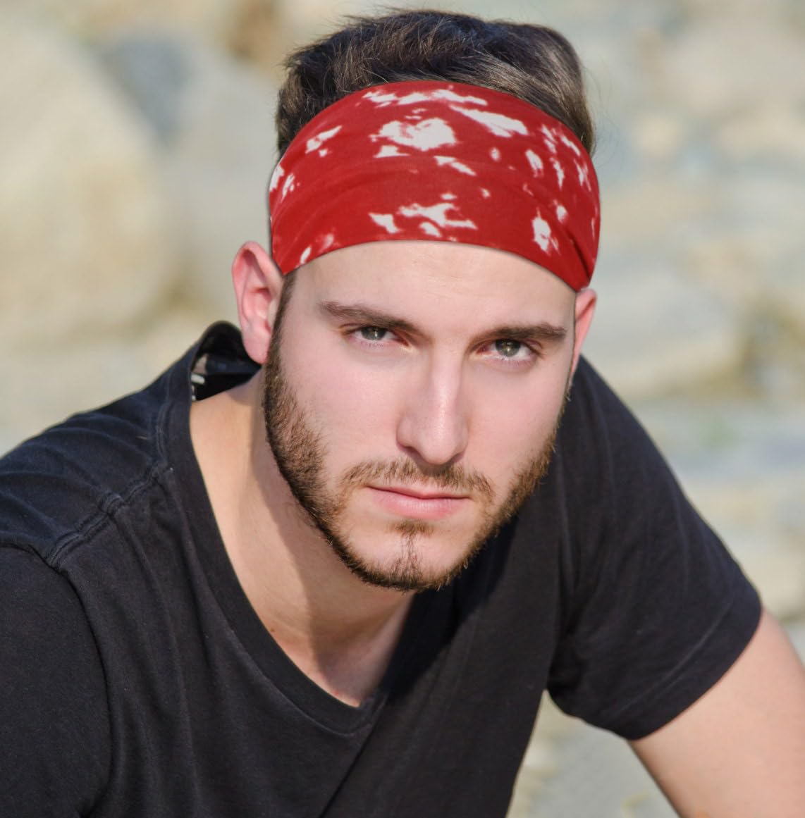 12 Pack Sports Headbands for Men, OFFTESTY Lightweight Mens Hairband Stretchy Moisture Wicking Workout Sweatbands
