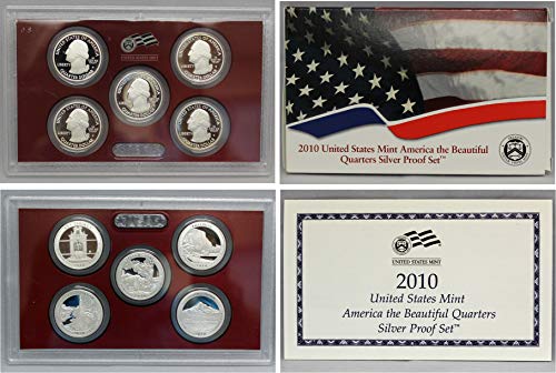 2010 S Silver America the Beautiful National Parks Quarters Proof Set with Box and CoA Proof