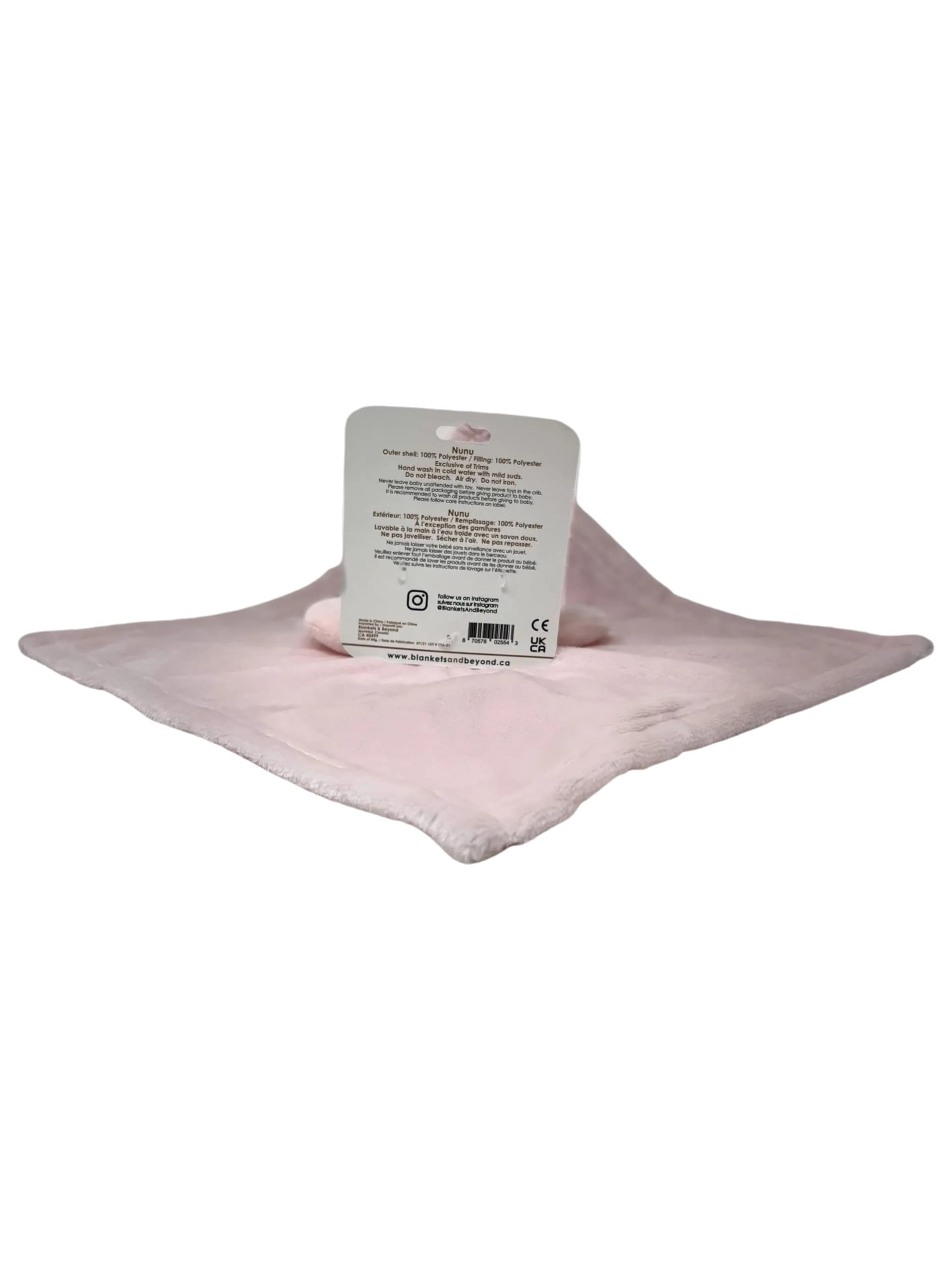 Blankets and Beyond Pink Hippo Security Blanket