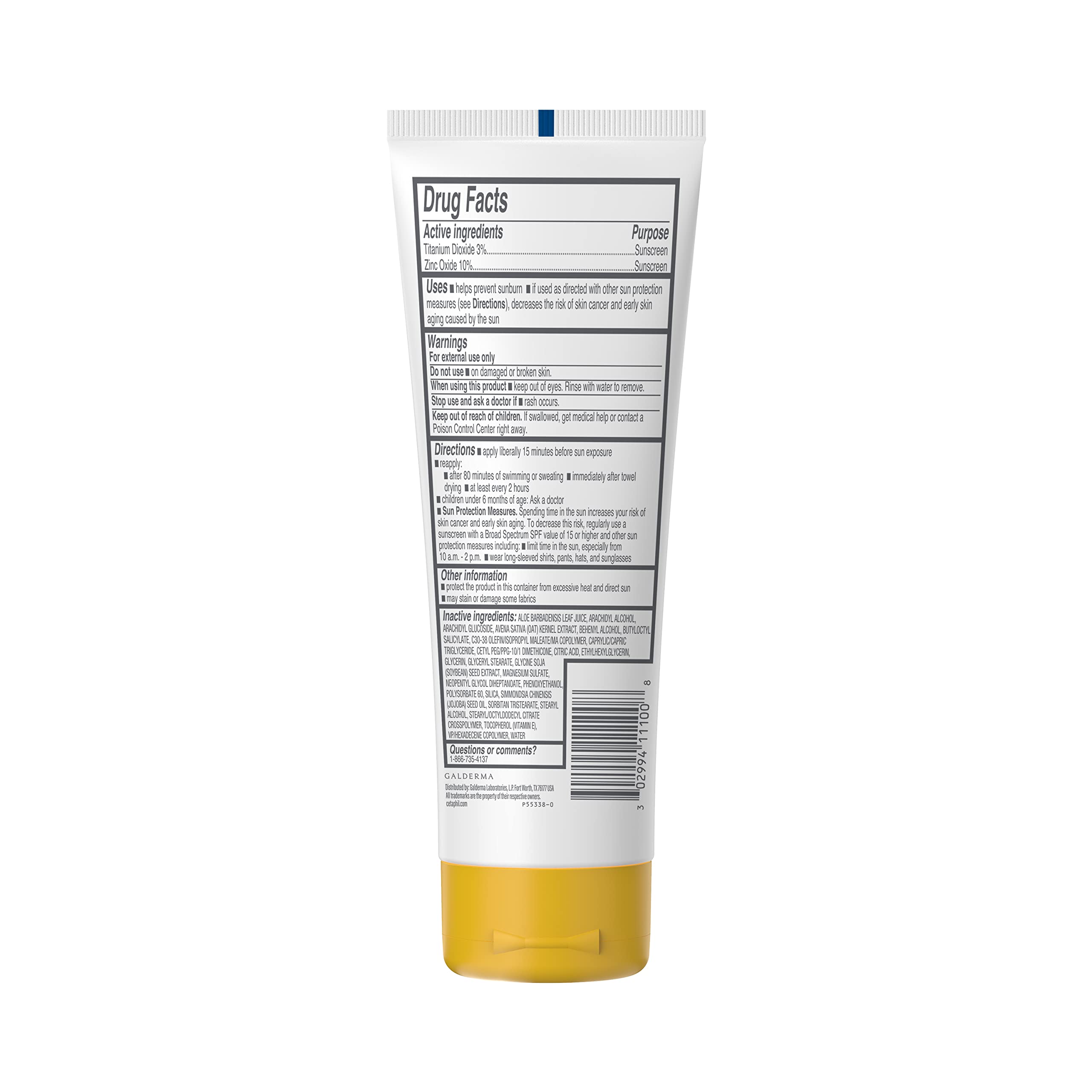 CETAPHIL Sheer Mineral Sunscreen Lotion for Face & Body, 3 fl oz, 100% Mineral Sunscreen: Zinc Oxide & Titanium Dioxide, Broad Spectrum SPF 30, For Sensitive Skin