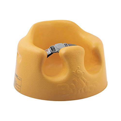 Bumbo Baby Infant Soft Foam Comfortable Floor Booster Seat with 3 Point Adjustable Safety Buckle Strap Harness, Mimosa Yellow