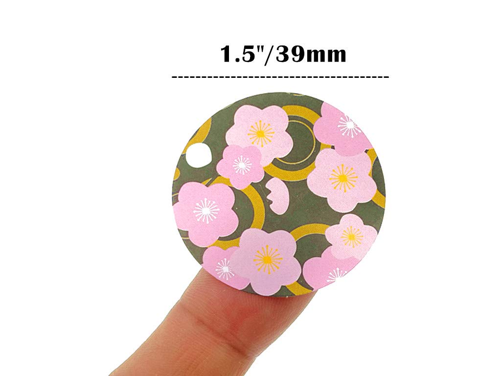 ALIMITOPIA Japan Style Sealing Sticker,Round Japanese Traditional Pattern Self-Adhesive Universal Sealing Paster Gift Packing Decorative Labels Envelope Seals(10 Sheets,90pcs)