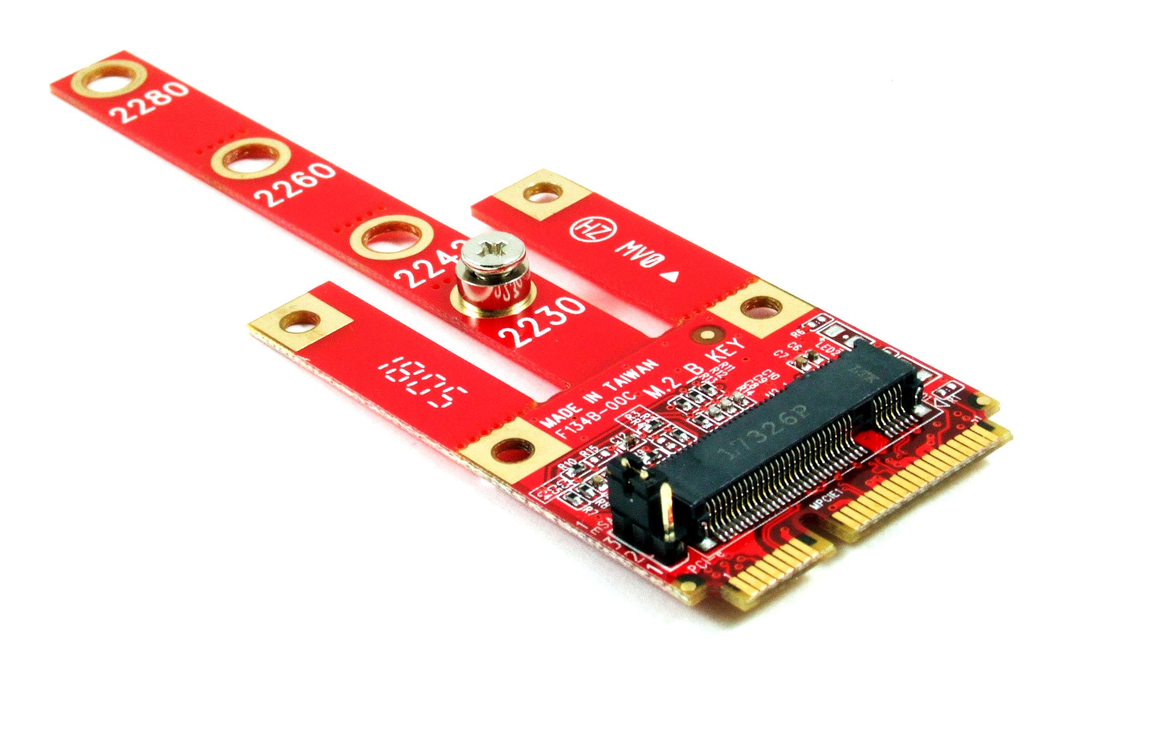 Ableconn MPEX-134B Mini PCIe Adapter with M.2 Key B Slot - Support USB/PCIe/SATA Based M2 B Key or B-M Key Module for Mini PCI Express