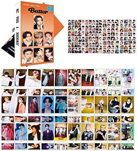 Bangtan Boys PhotoCards Set Perfect for Fans(30PCS PhotoCards Postcards,30PCS Lomo Cards,MiniStickers)(Black)