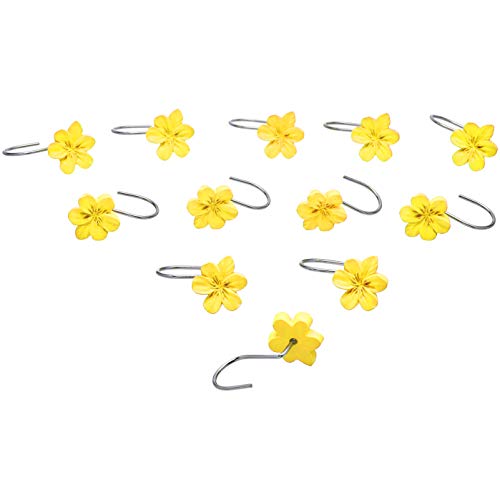 Amazon Basics Shower Curtain Hooks - Flower, Yellow