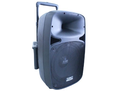Absolute USA USPROBAT15 2500 Watts Max Power Speaker Built-in Battery/Bluetooth/Amplifier/SD/USB/FM Radio