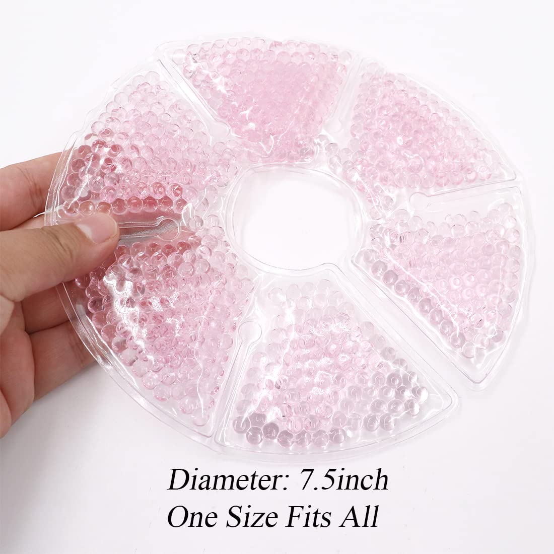 Breast Therapy Ice Packs, Hot and Cold Breast Pads, Breastfeeding Essentials Large Gel Bead Packs for Moms