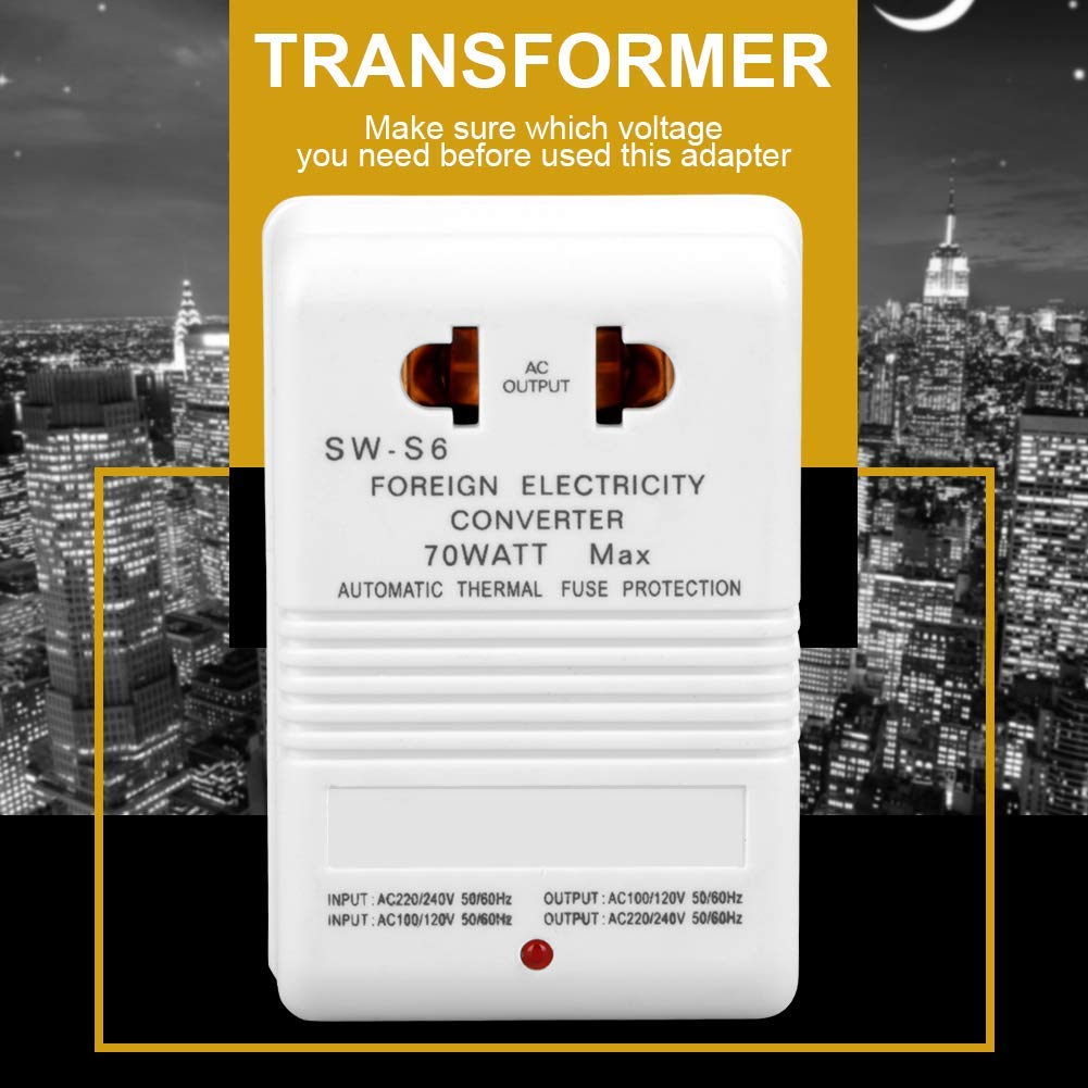 70W 110V/120V to 220V/240V Step up/Down Travel Adapter Voltage Converter Transformer(CN Standard Plug