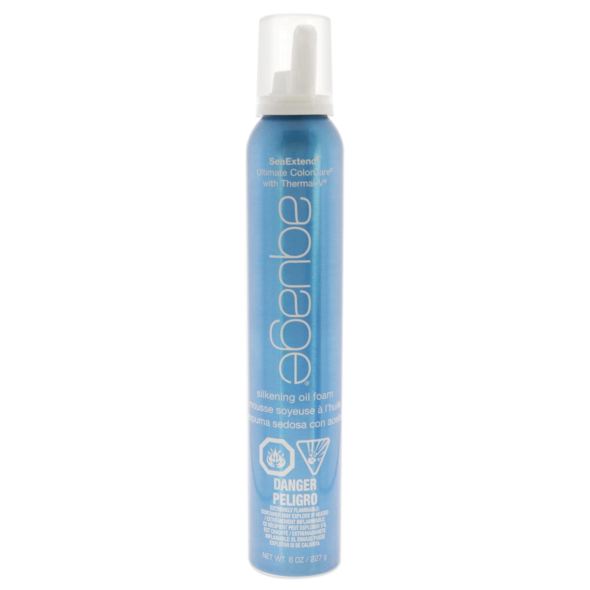 Aquage Seaextend Silkening Oil Foam, Lifts and Builds Body, Volumizing of a Mousse, Smoothing of an Oil, 8 oz.