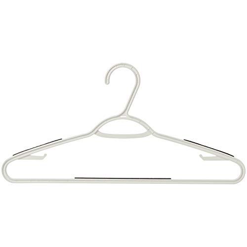 Amazon Basics Plastic Clothes Hanger with Non-Slip Pad, 20-Pack